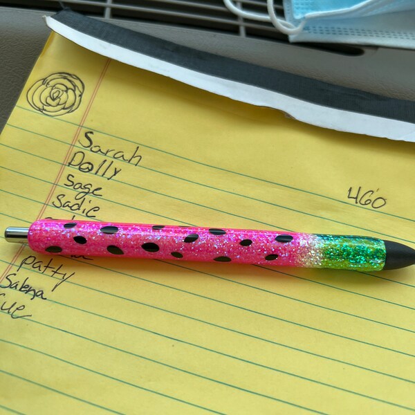 Watermelon Glitter Pen || Inkjoy Glitter Pen || Refillable Gel Pen ...