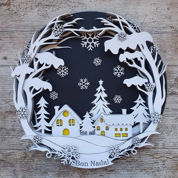 Customizable 3D Family Tree Shadow Box Svg, Custom Names Shadow Box ...