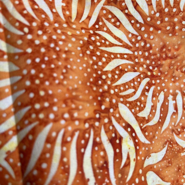 Sunflower Batik Cotton Quilt Fabric in Spice Colorway by Lunn Studios ...