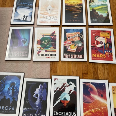 NASA JPL Full 16pc Poster Set visions of the Future 80 Silk Finish ...