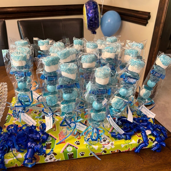 10+ Blue Green Candy Kabobs! Toddler Birthday Favors, Kids Party Favors ...