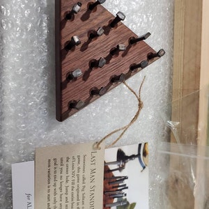 Cross Peg Solitaire Handmade Wooden Brain Teaser Cracker Barrel Game ...