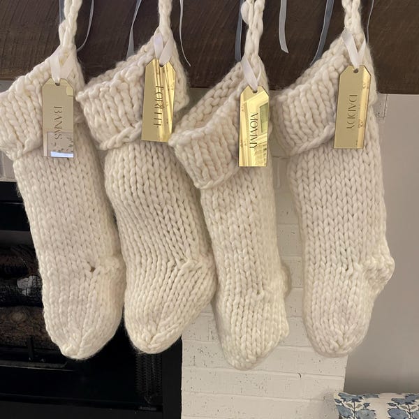 Personalized Stocking Name Tag | Mirrored Stocking Tag | Name for ...