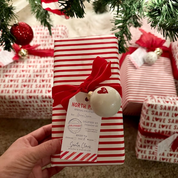 Printable North Pole Special Delivery Tag Template, Editable Santa Gift ...