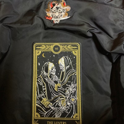 Large Embroidered Back Patch the Lovers - Etsy