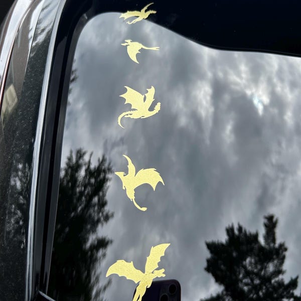 Car Decal, Andarna, Fourth Wing, Tairn, Thingy Thingz, Custom, Bookish ...