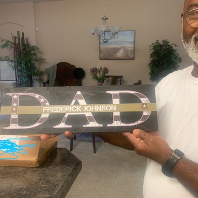 Fathers Day Gift Military Patriotic Dad Sign Sign for Dad Gift for ...