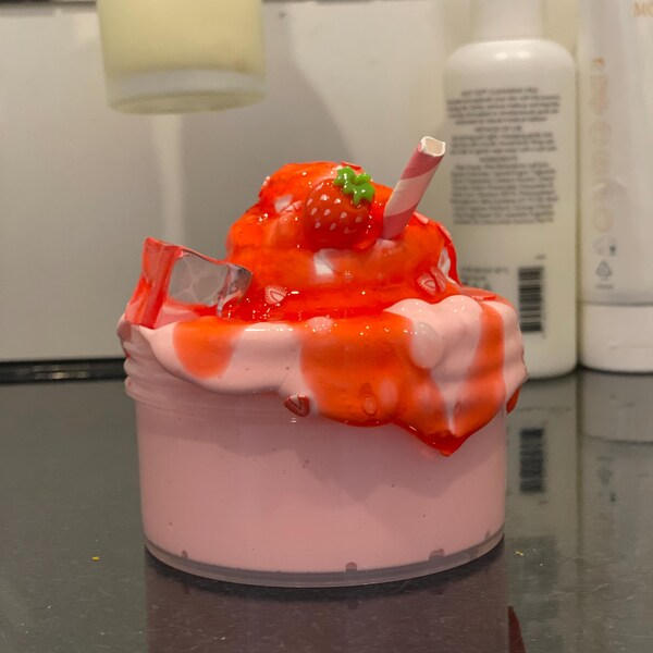 Strawberry Milkshake DIY Clay Slime 8oz - Etsy