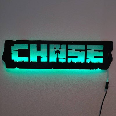 Personalized Minecraft Inspired Name / Screen Name LED Sign, Mine Craft ...
