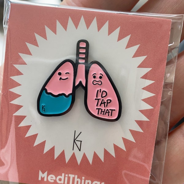 I'd Tap That Lung Pin - Pulmonology / Enamel Pin / Medicine/ Medipins ...