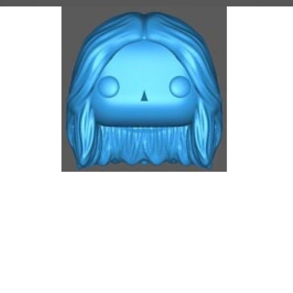 A Male Head 3D Model in the POP Style for 3D Printing. A Slicked Back ...