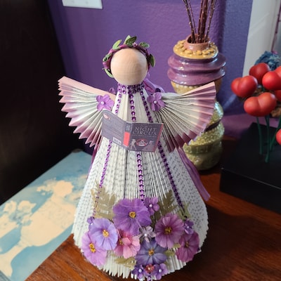 Custom Repurposed Book Angel Made From a Book Supplied by the Customer ...