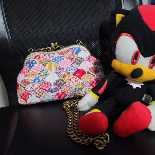 Japanese Cherry Blossoms Floral Design Coin Purse Wallet With Kiss ...