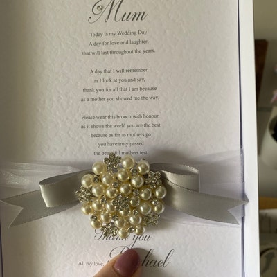 Diamond and Pearls Mother of the Bride Brooch - Etsy UK