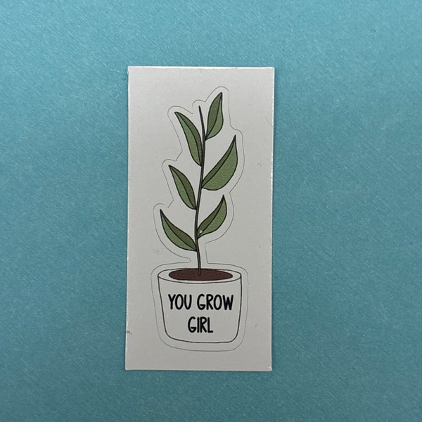 You Grow Girl Potted Plant Sticker, Potted Plants Succulent Planting ...