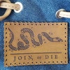 Leather Patch | Join or Die Patch | Morale Patch | Military | Airsoft | Hook Backing | Laser ...