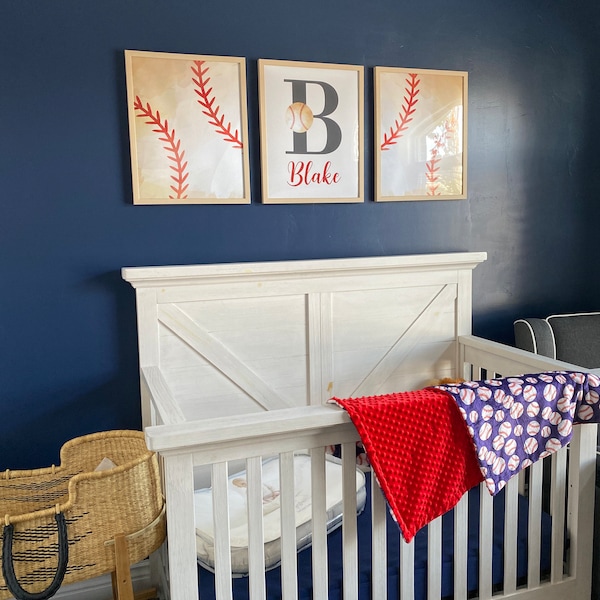 Baseball Nursery Art, Vintage Baseball Nursery Decor, Baseball Art for ...