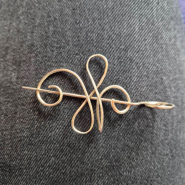 925 Sterling Silver Safety Pin Brooch, Simple Silver Safety Pin ...