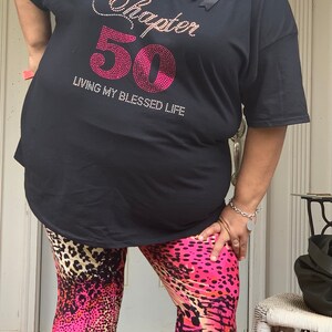 Chapter 50 Rhinestone Birthday Shirt, Bling Shirt, 50th Birthday Shirt ...