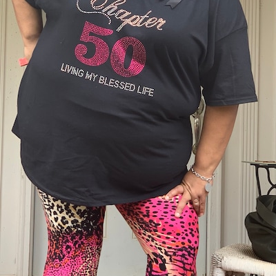 Chapter 50 Rhinestone Birthday Shirt, Bling Shirt, 50th Birthday Shirt ...