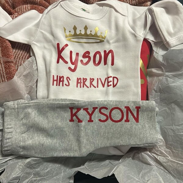 Newborn Baby Girl Name Outfit, Custom Baby Shower Gift, Personalized ...