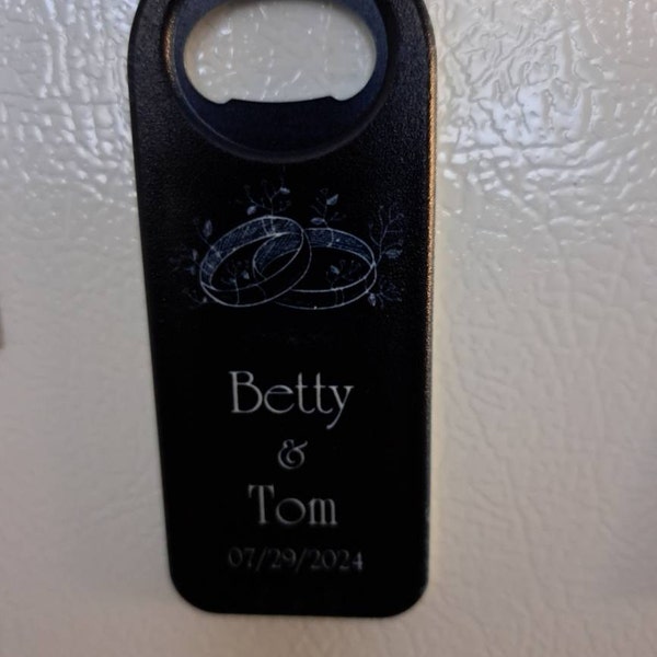 Personalized Magnet Bottle Opener Wedding Favor, Custom Engraved Bottle ...