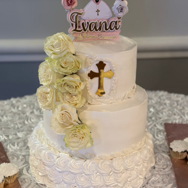 First Communion Cake Topper,holy Spirit Cake Topper, First Holy ...