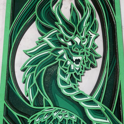 Dragon Multilayer SVG/ Dragon Cut File/ 3D Layer/ Plywood Cutting ...
