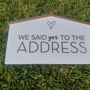 Sold Sign Real Estate Realtor House Shaped DOUBLE-SIDED We Said Yes to ...
