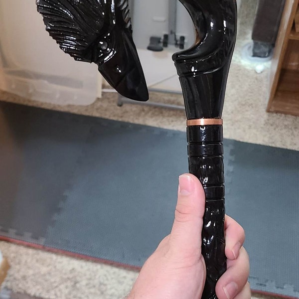 Hand Carved Folk Art Design Walking Cane - Funny Antique Walking Stick ...