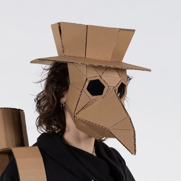 Plague Doctor Mask With Hat - DIY 3d Paper Craft, Digital Pattern in ...