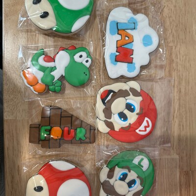 One Dozen of Mario Bros Cookies, Mario Bros Birthday, Mario Bros ...