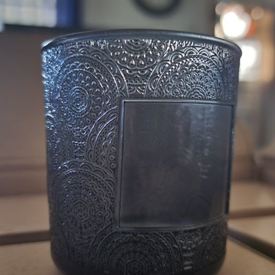 12 Pcs, Embossed Candle Empty Jars, 8 Oz, Metal Gold Lids, Fancy ...