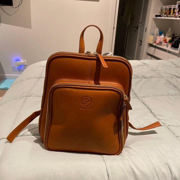 XL VERSION of Our Paris Leather Backpack Purse in Tan, Black and Brown ...