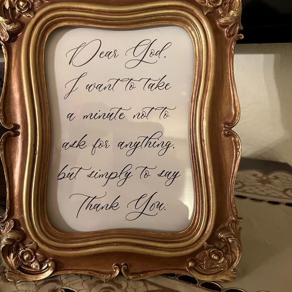 Custom Calligraphy Print Framed, Unframed, Postcard, Printable ...