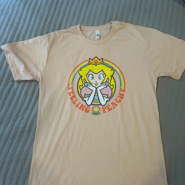 Princess Peach Shirt, Princess Peach Mario Shirt Feeling Peachy Shirt ...