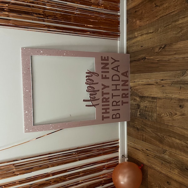 Happy Birthday Photo Prop Frame, Birthday Photo Prop Frame, Birthday ...