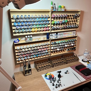 Wall Mounted Hobby Paint Storage Rack Horizontal - Etsy