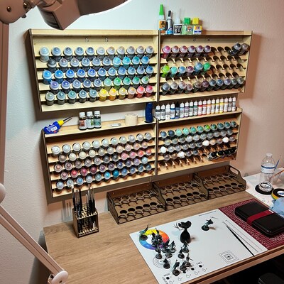 Wall Mounted Hobby Paint Storage Rack Horizontal - Etsy