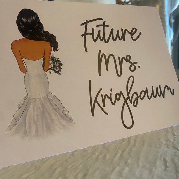 Future Mrs. | Custom Engagement Card | Personalized Wedding Stationery ...