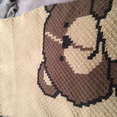 Teddy Bear C2C Baby Blanket Crochet Pattern With Written Instructions ...