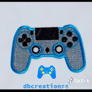 Video Game Controller Sony Playstation PS4 Style Applique Embroidery ...