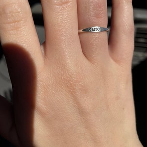 Custom Skinny Name Ring Personalized Stackable Rings in - Etsy
