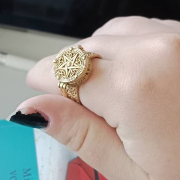 Ancient Ring , Gold Scarab Ring ,beetle Ring ,ancient Egypt, Brass Ring ...