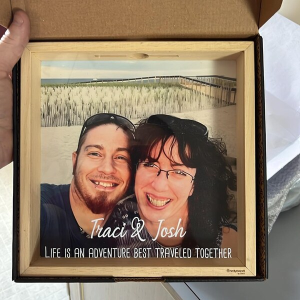 Personalized Shadow Box as a Travel Lover Gift. Wooden Christmas ...