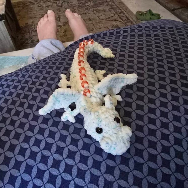 Beaded Fidget Dragon Crochet Pattern: Beginner Friendly, No Sew ...