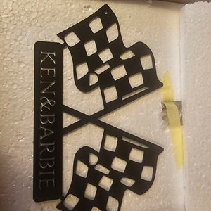 Custom Checkered Flag Racing Sign, Checkered Flag Monogram ...