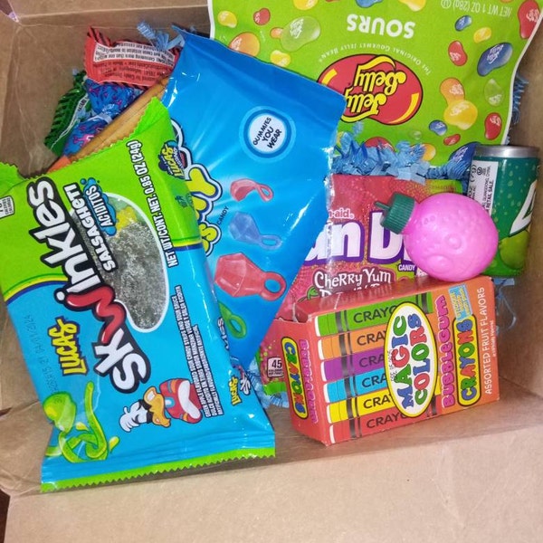 Blue Raspberry Favorites Candy Snack Pack | Blue Razz Candy Gift Box ...