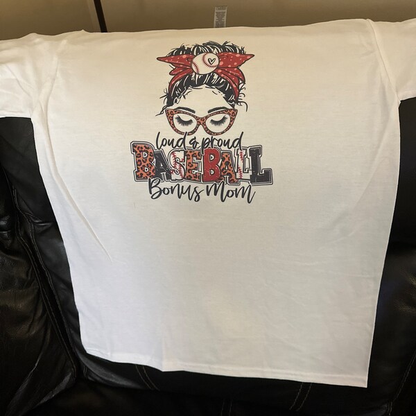 Baseball Bonus Mom PNG, Loud and Proud Baseball Bonus Mom, Leopard ...