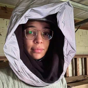 Black Infinity Scarf Waterproof Windproof Rain Scarf Hooded Infinity ...